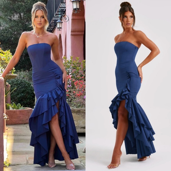 Baby Boo | Dresses | Nwt Baby Boo Angelina Maxi Dress Navy Blue Xs ...